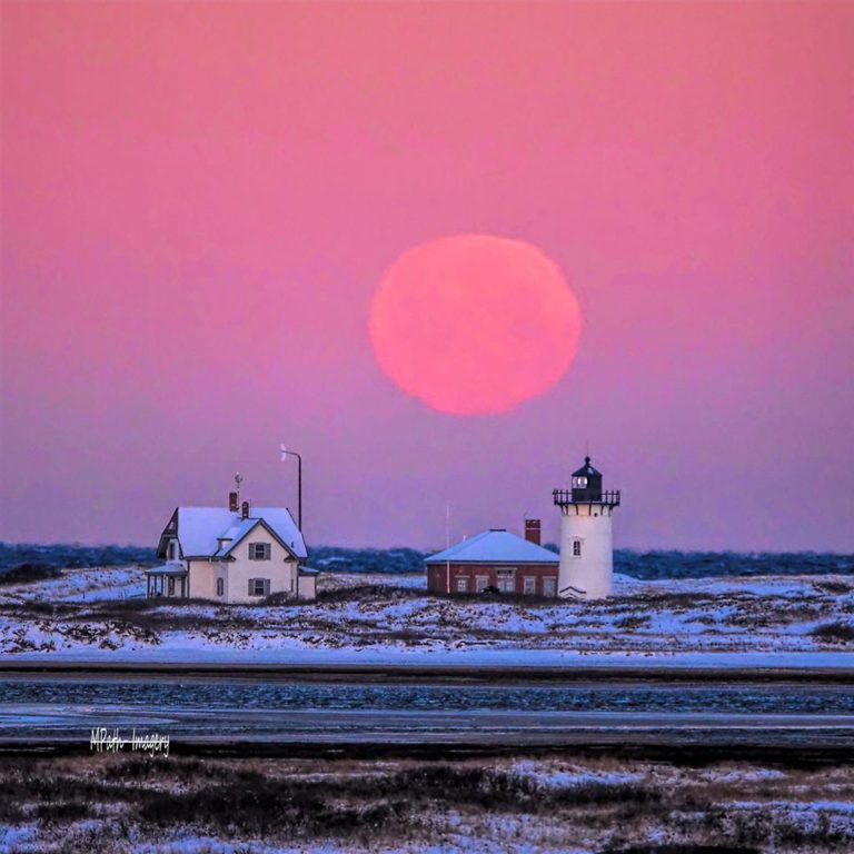 Race Point Lighthouse Moon Set